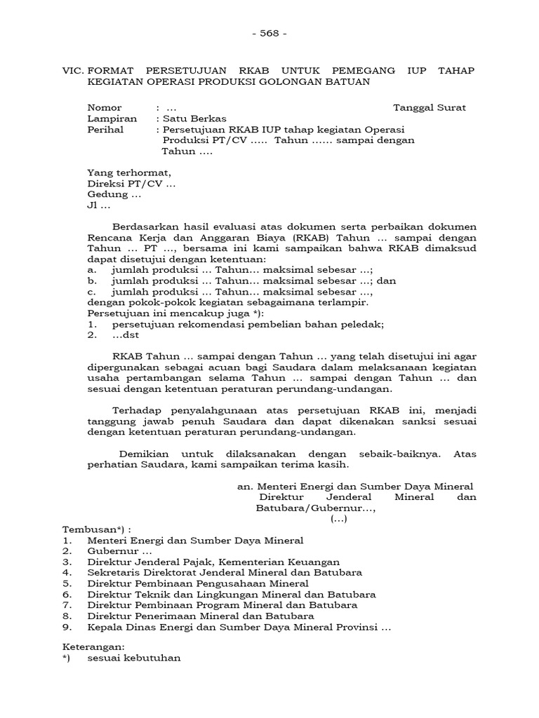LAMP. VI.C. KEPMEN ESDM 373.K_MB.01_MEM.B_2023 FORMAT PERSETUJUAN RKAB ...