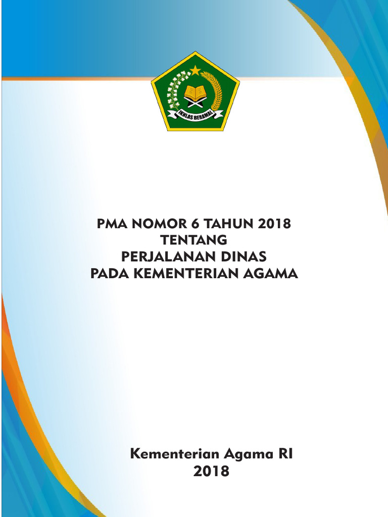PMA No 6 Tahun 2018 Tentang Perjadin Pada Kemenag | PDF