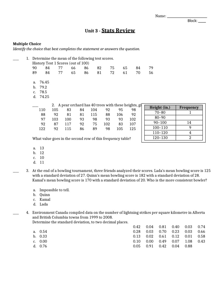Unit 3 Practice Test | PDF