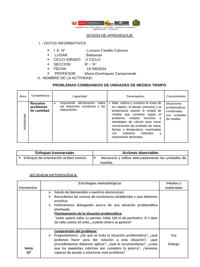ACT. MAT. Prob. Comb. Unid. Med. | PDF