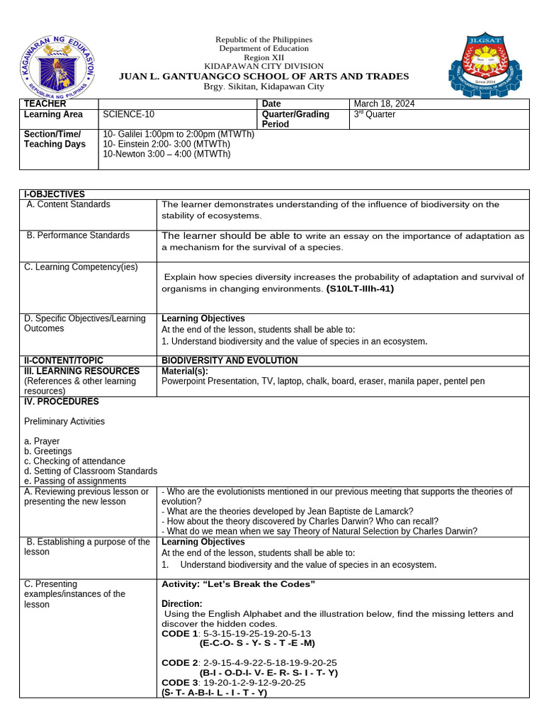 Science 10 LP13 | PDF