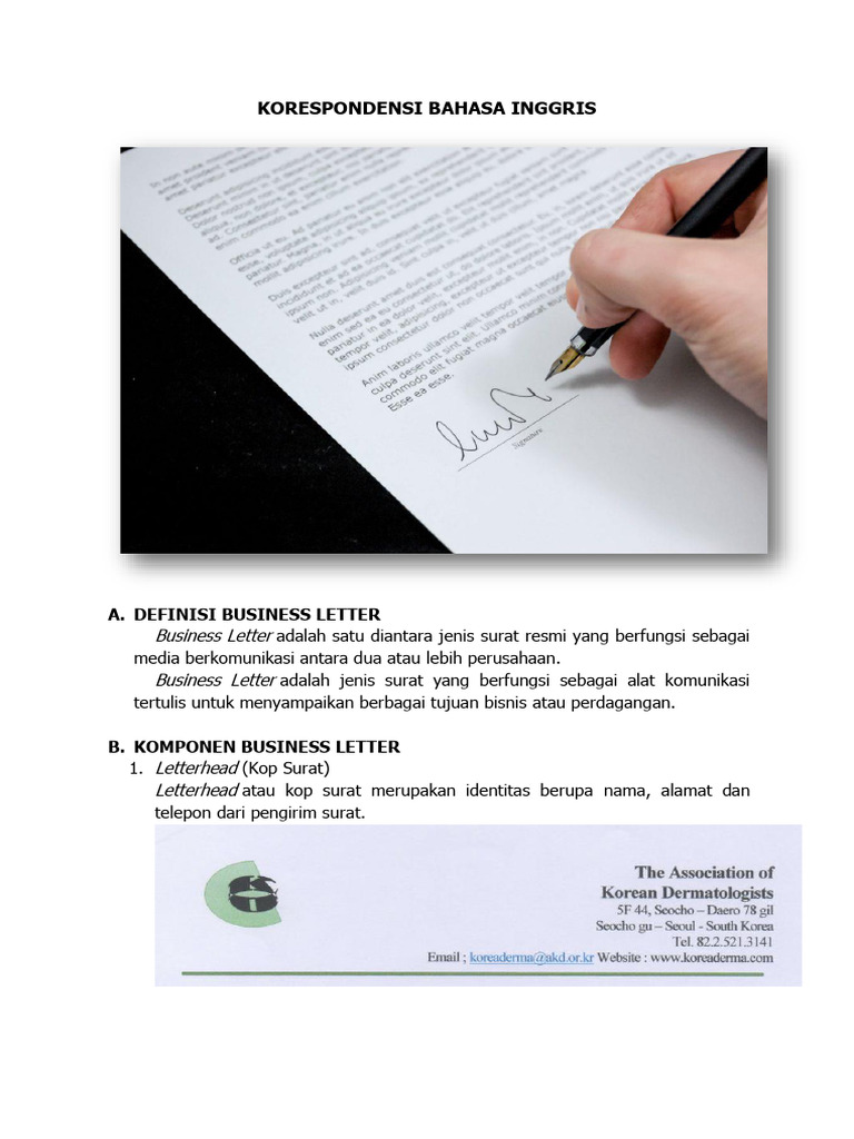 Materi Business Latter | PDF