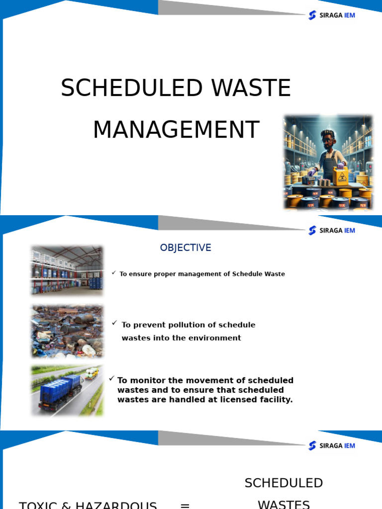 Scheduled Waste Management - Presentation Slides | PDF | Waste ...