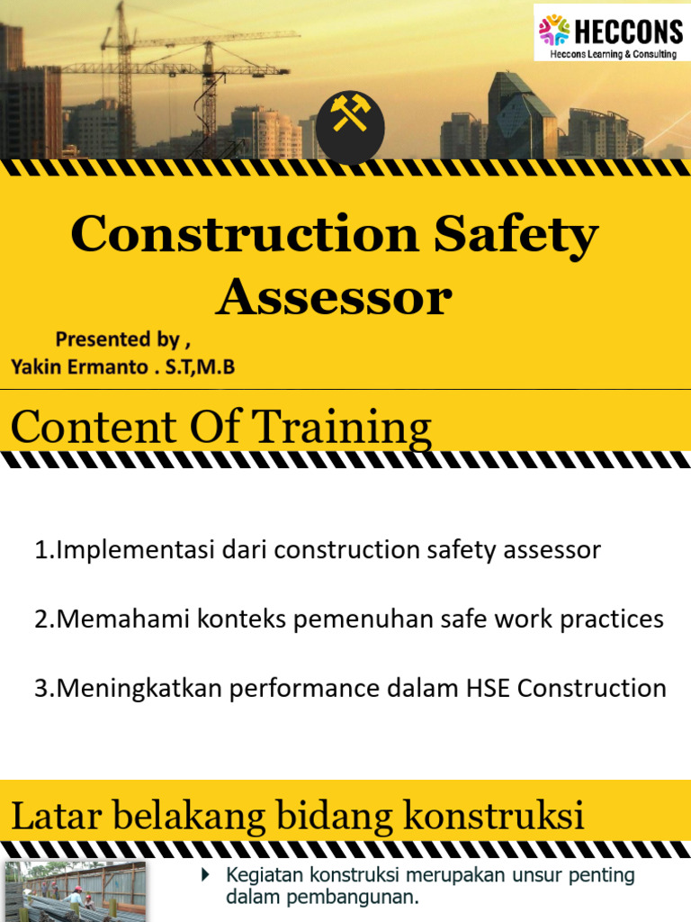 Modul Construction Safety Asessor - by Heccons ID | PDF | Practice Of Law