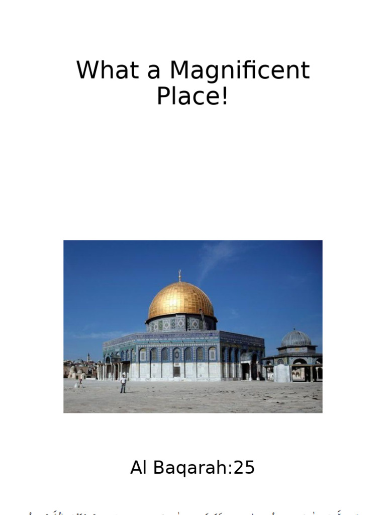 What A Magnificent Place! | PDF