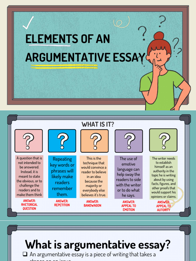 Elements of An Argumentative - Essay | PDF