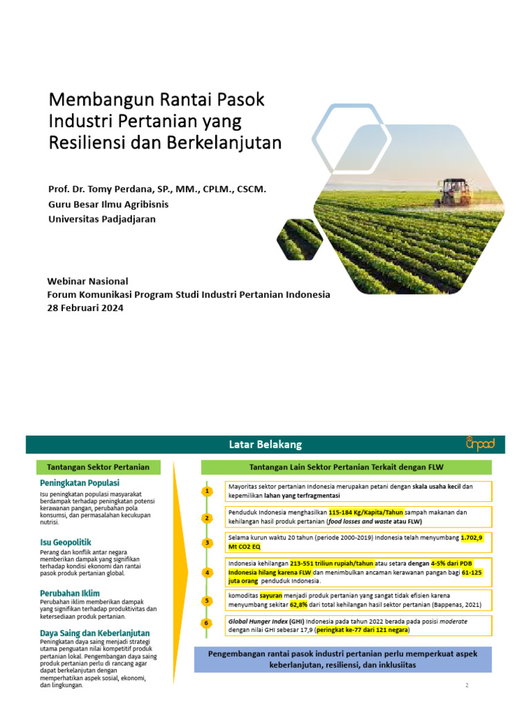 Materi Paparan Prof Tomy Perdana | PDF