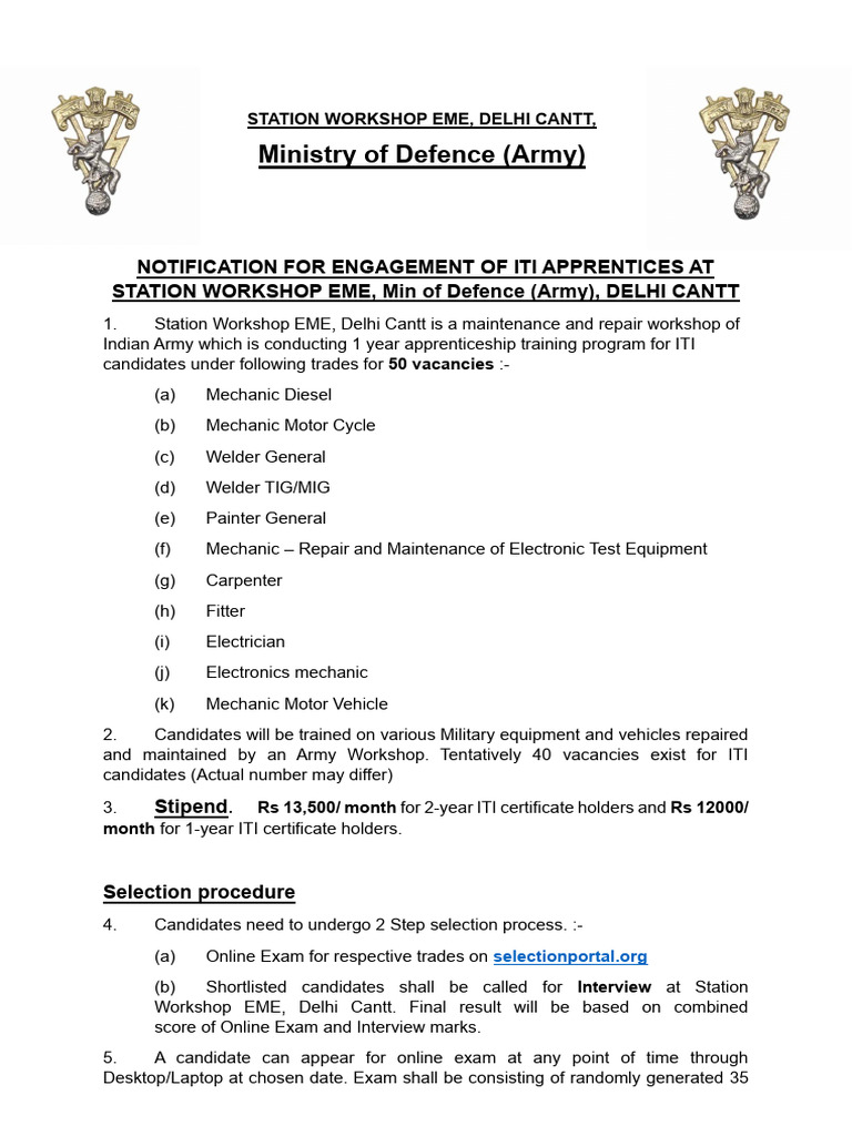 Apprenticeship Advertisement | PDF