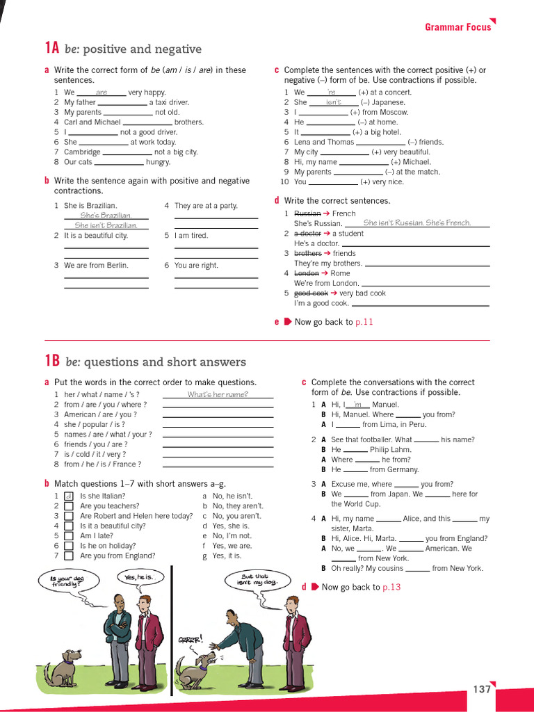 Grammar and Vocabulary 1A 1B | PDF