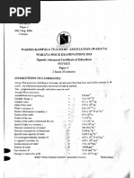 Wakisha Paper 1 UACE 2024 | PDF