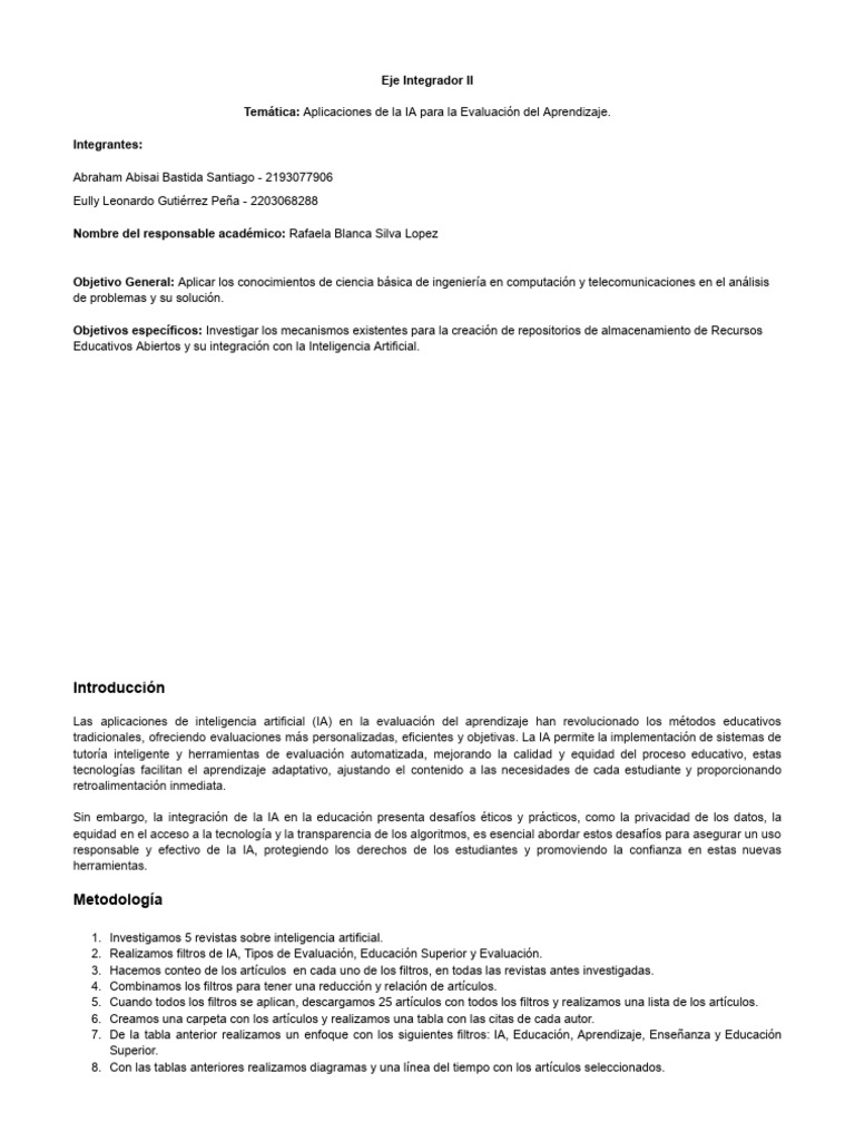 Eje Integrador II - Reporte | PDF