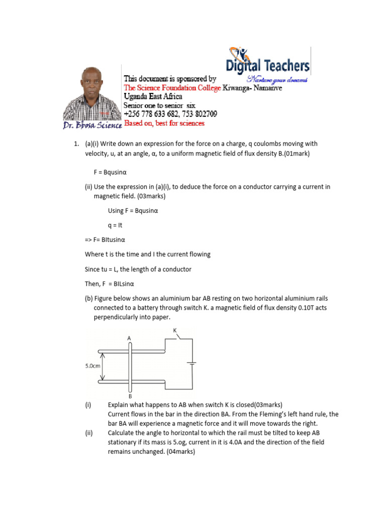 Magnetic Forces and Induction Principles | PDF | Electromagnetic ...