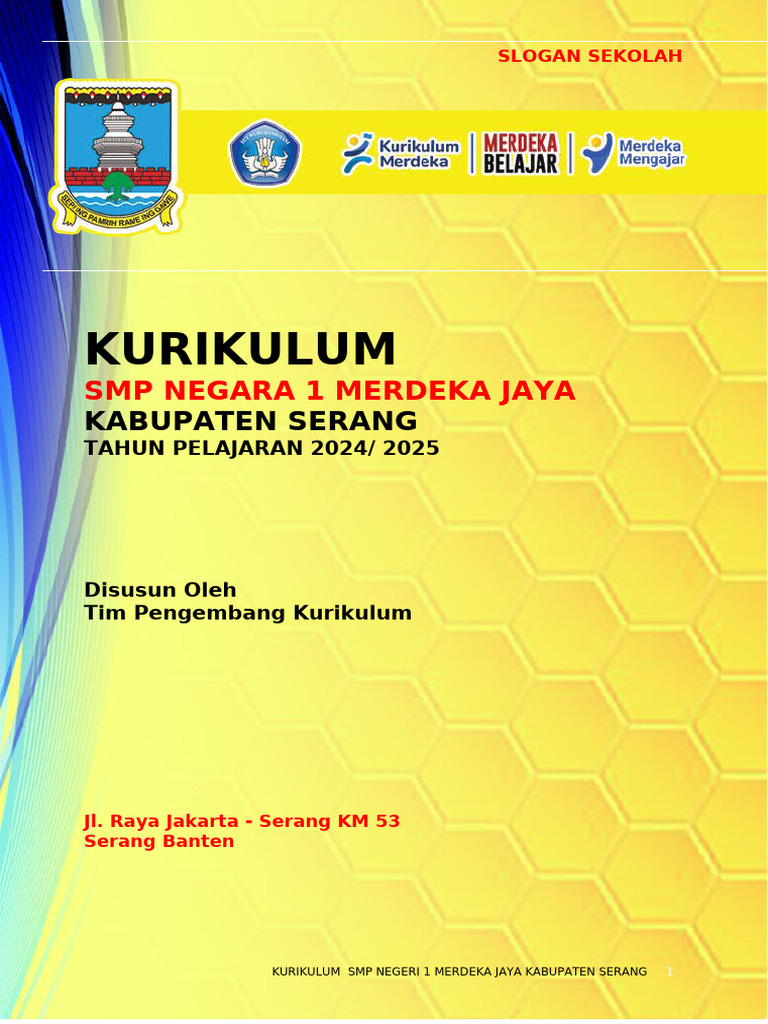KSP SMP Kabupaten Serang TP 2024-2025 - Contoh | PDF