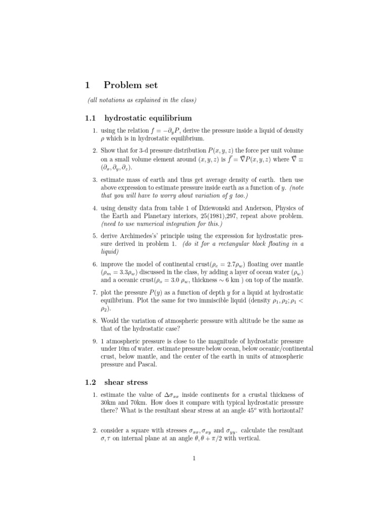 Problemset 1 | PDF