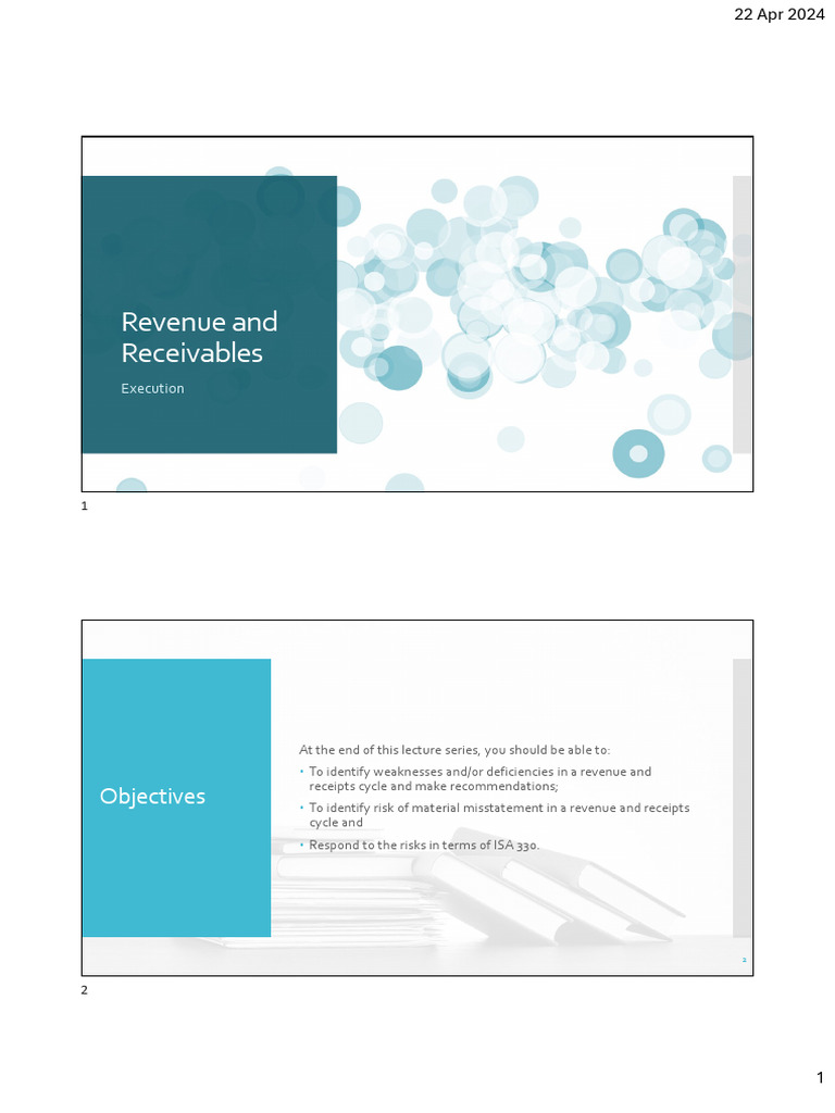 Revenue and Receivables Audit Insights | PDF | Audit | Internal Control