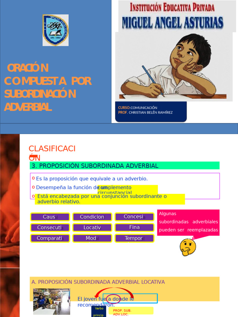 Oracion - Compuesta - Subordinada - ADVERBIAL 2.1 | PDF