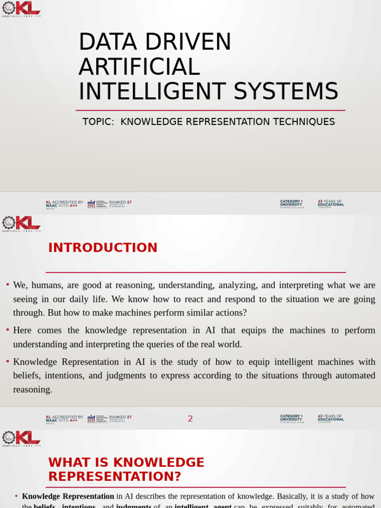 Knowledge representation techniques | PDF