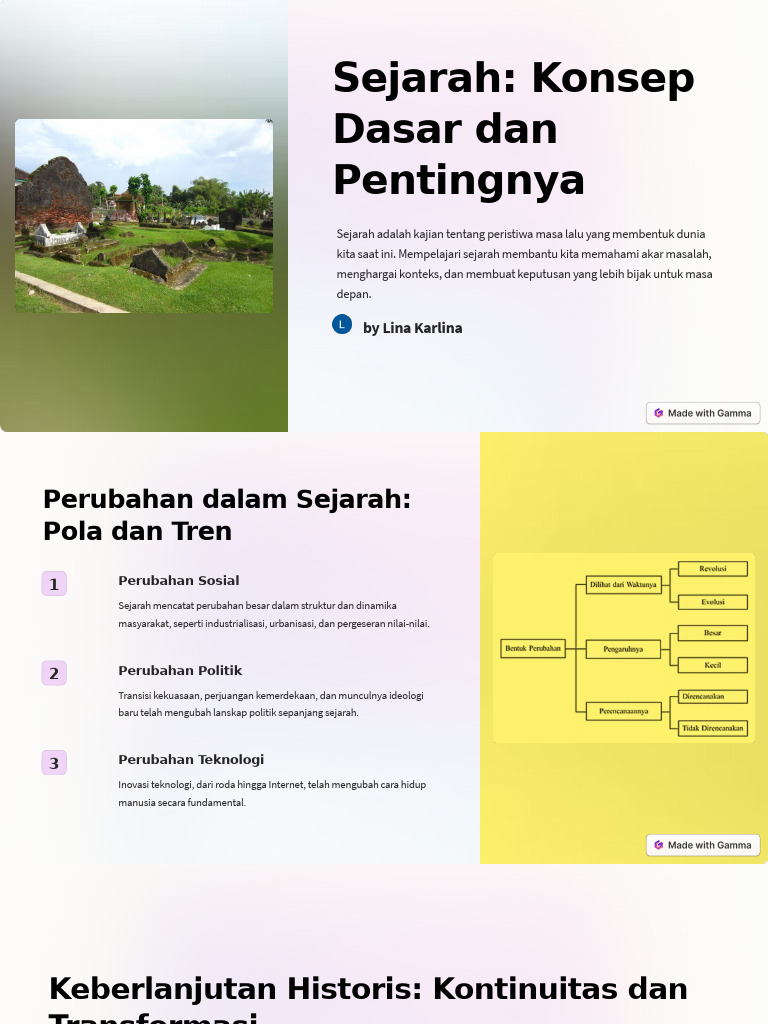 Konsep Dasar dan Pentingnya Sejarah | PDF | Ilmu Sosial | Sejarah