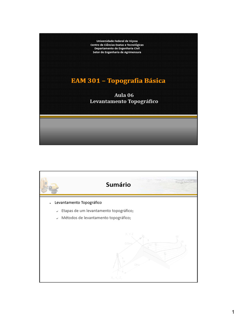Aula06 - Levantamento Topográfico | PDF