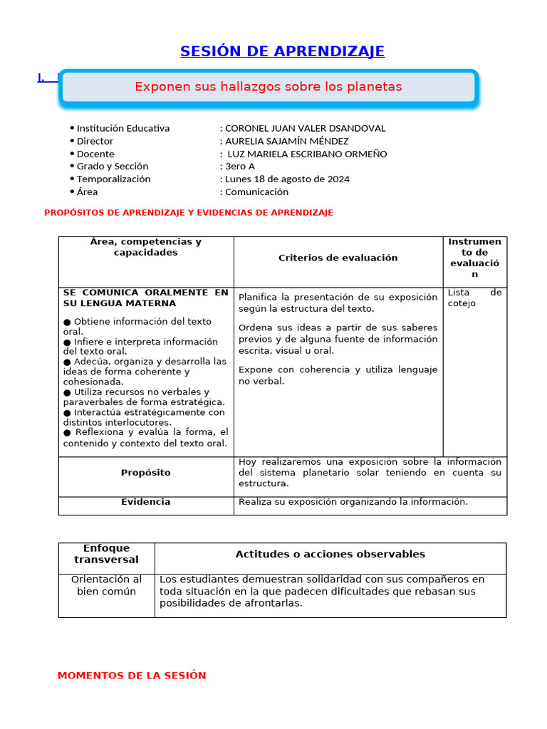 Com-Exposicion Sistema Planetario Solar | PDF