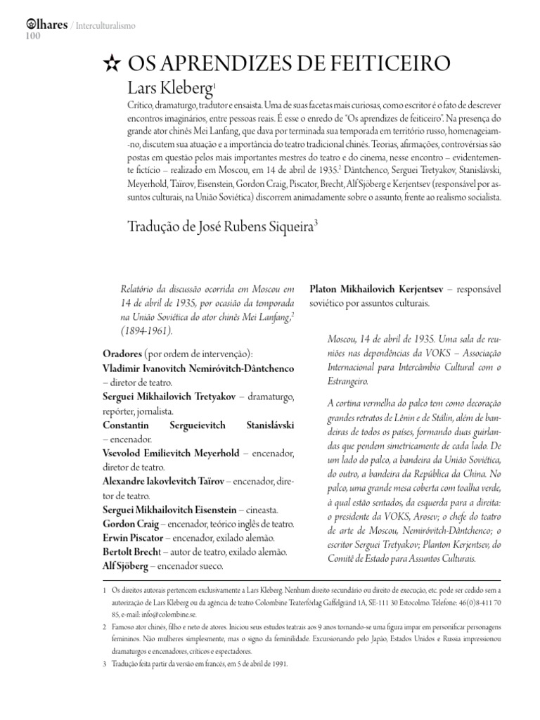 Os Aprendizes de Feiticeiro | PDF