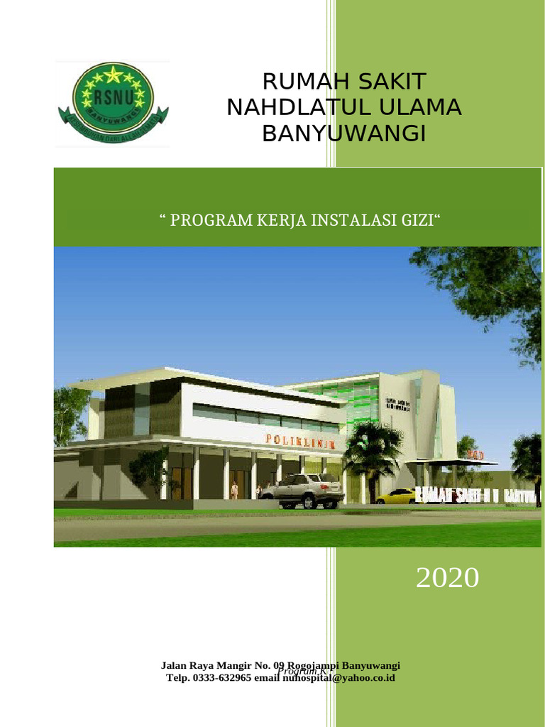 Program Kerja Gizi 2020 | PDF