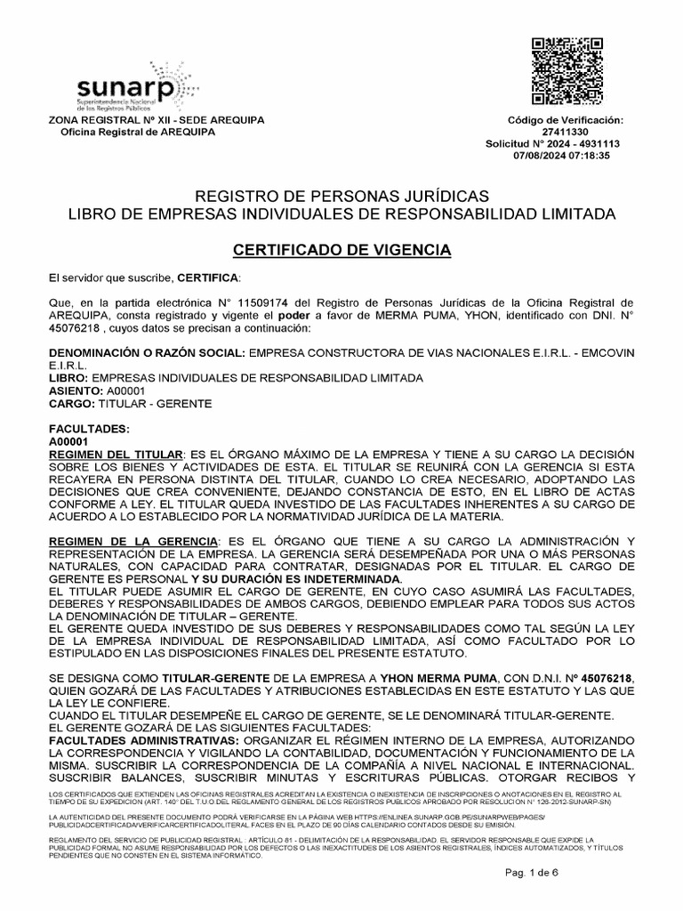 Vigencia de Poder | PDF