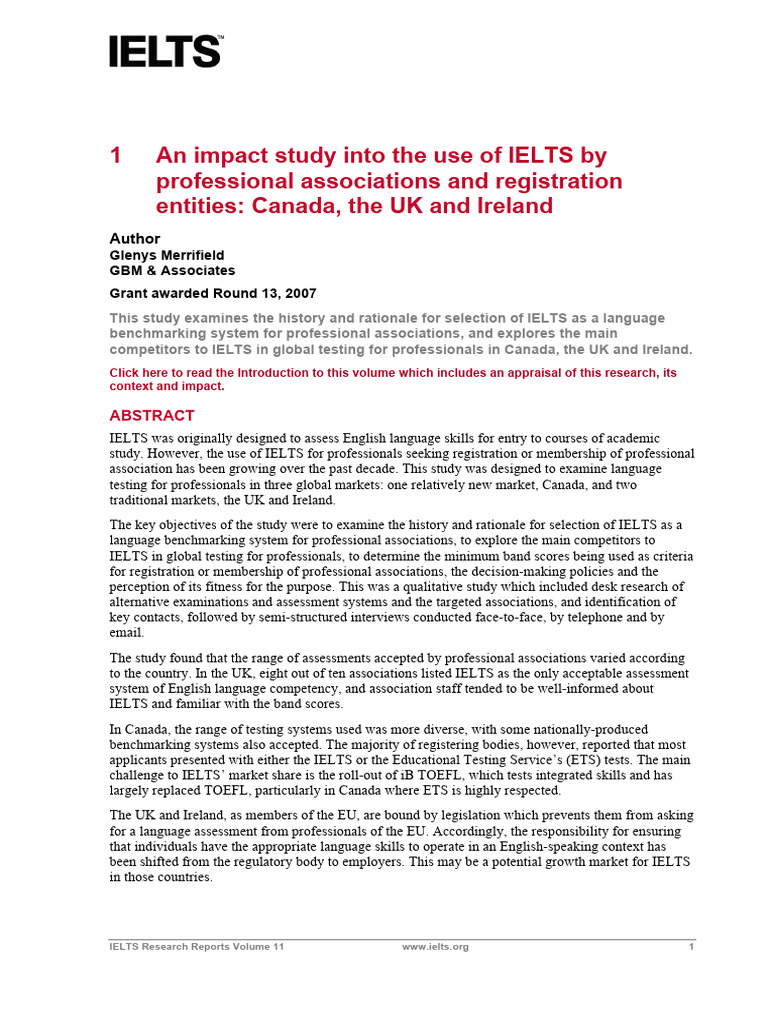 Ielts RR Volume11 Report1 | PDF