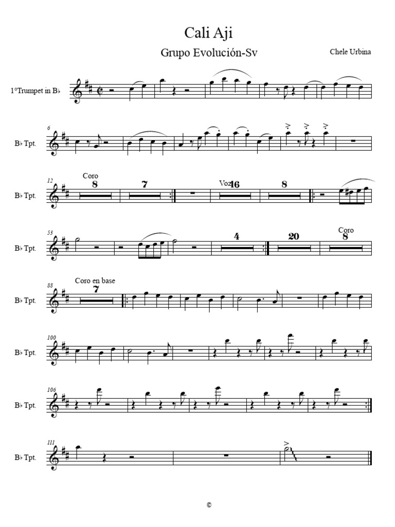 Cali Aji 1°trompeta | PDF