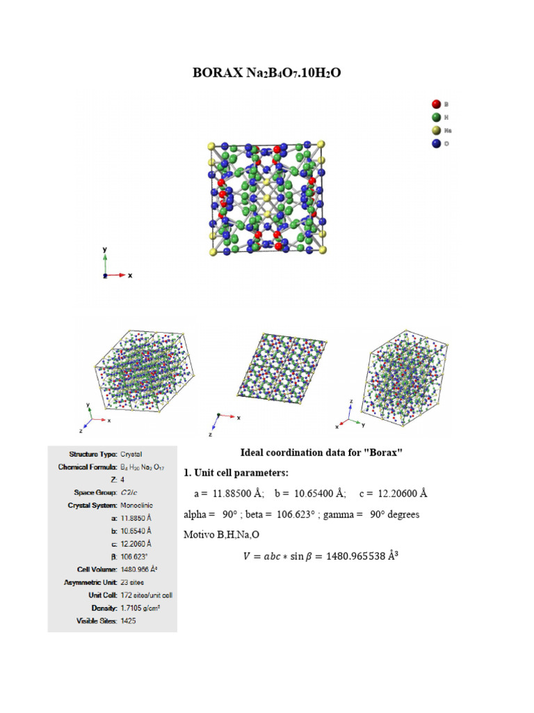 BORAX Na2B4O7 | PDF