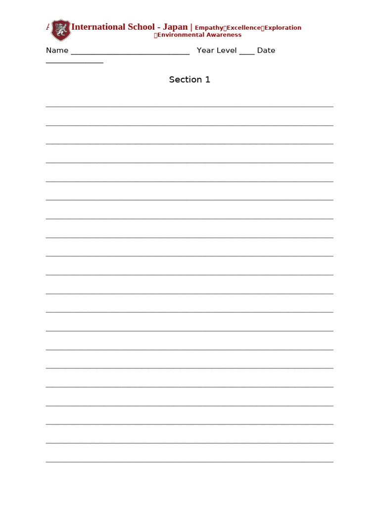 Creative Writing Test Paper | PDF
