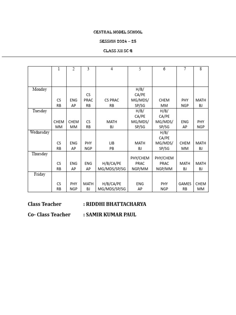 Class 12 Science G Session 2024 2025 Pdf 