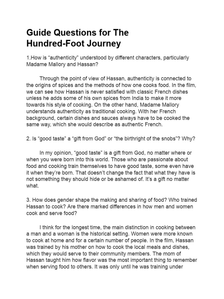 The Hundred-Foot Journey | PDF