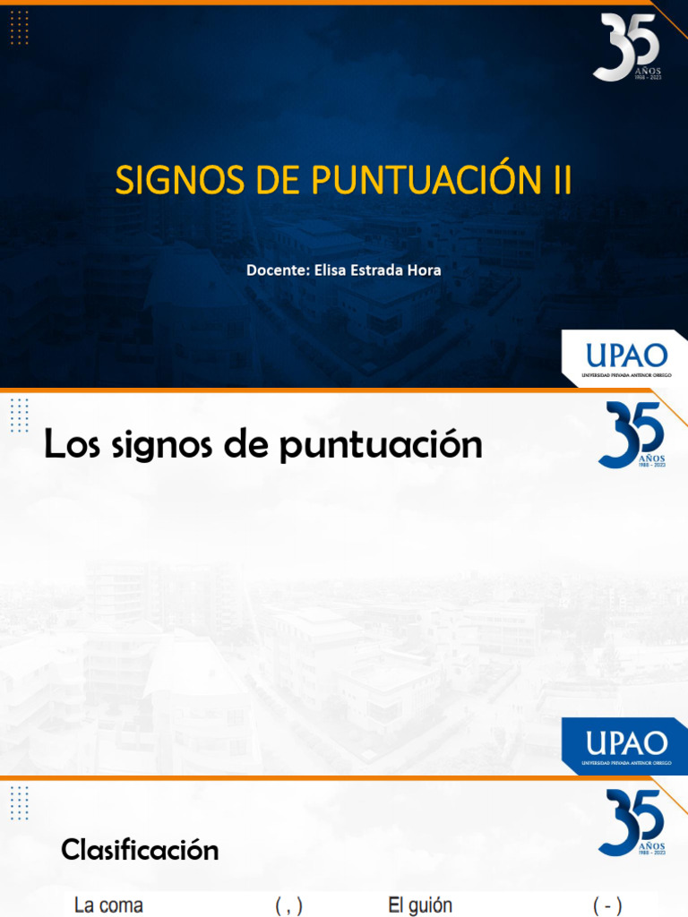 Sesión 10 Signos de Puntuación | PDF | Puntuación | Oración (Lingüística)