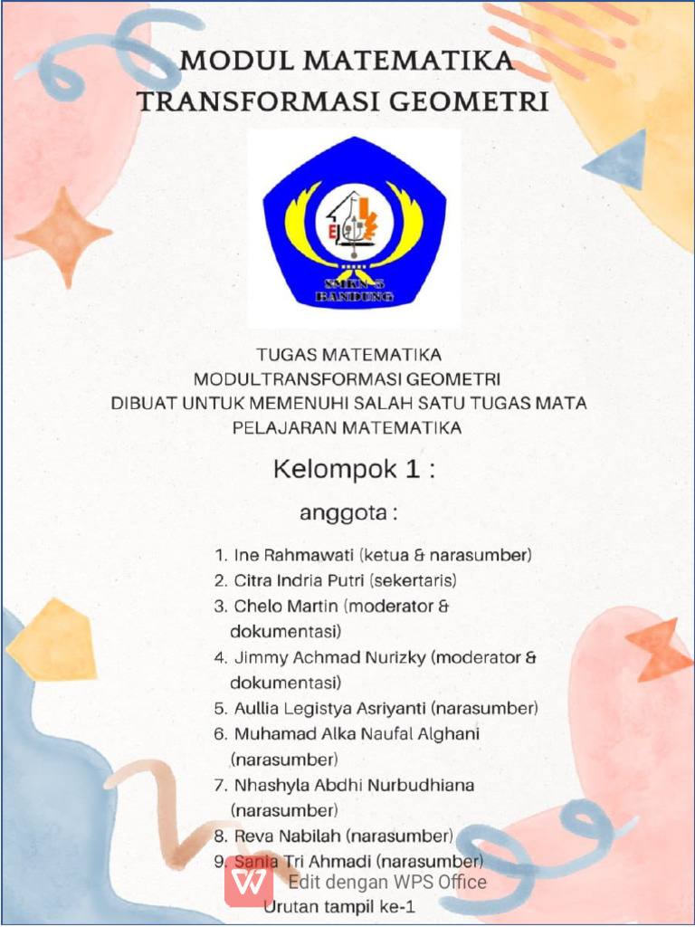 Transformasi Geometri Modul | PDF
