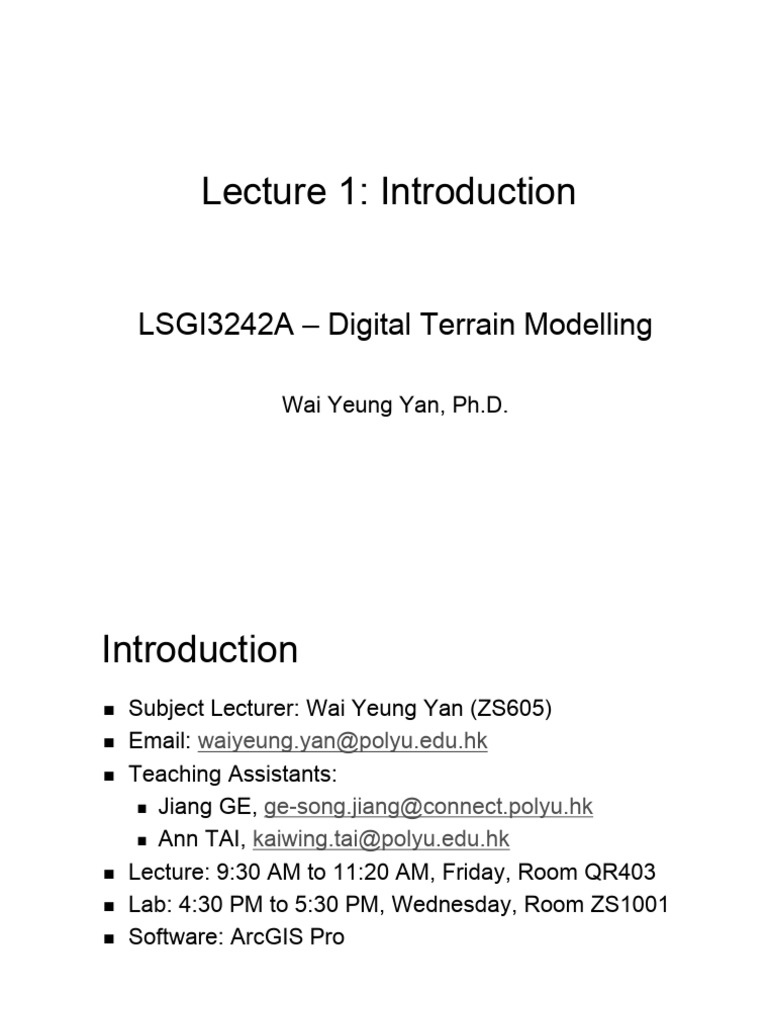 Lecture 1 | PDF