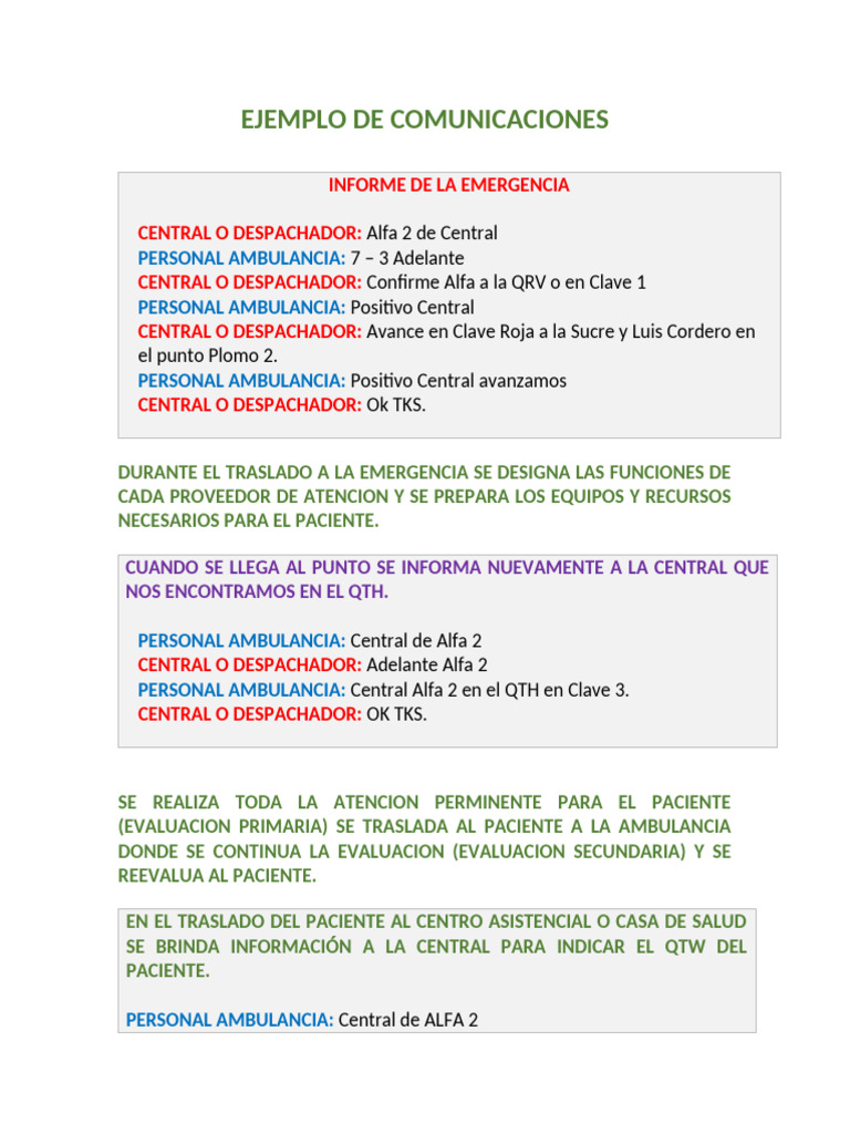Ejemplo de Comunicaciones | PDF