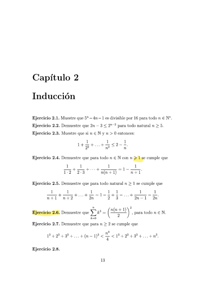Ejercicios Cap2 Inducción | PDF