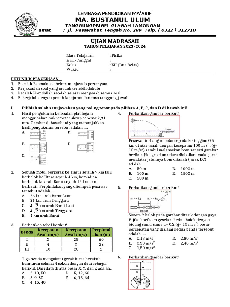 Soal Ambk-Mabu 2324 | PDF