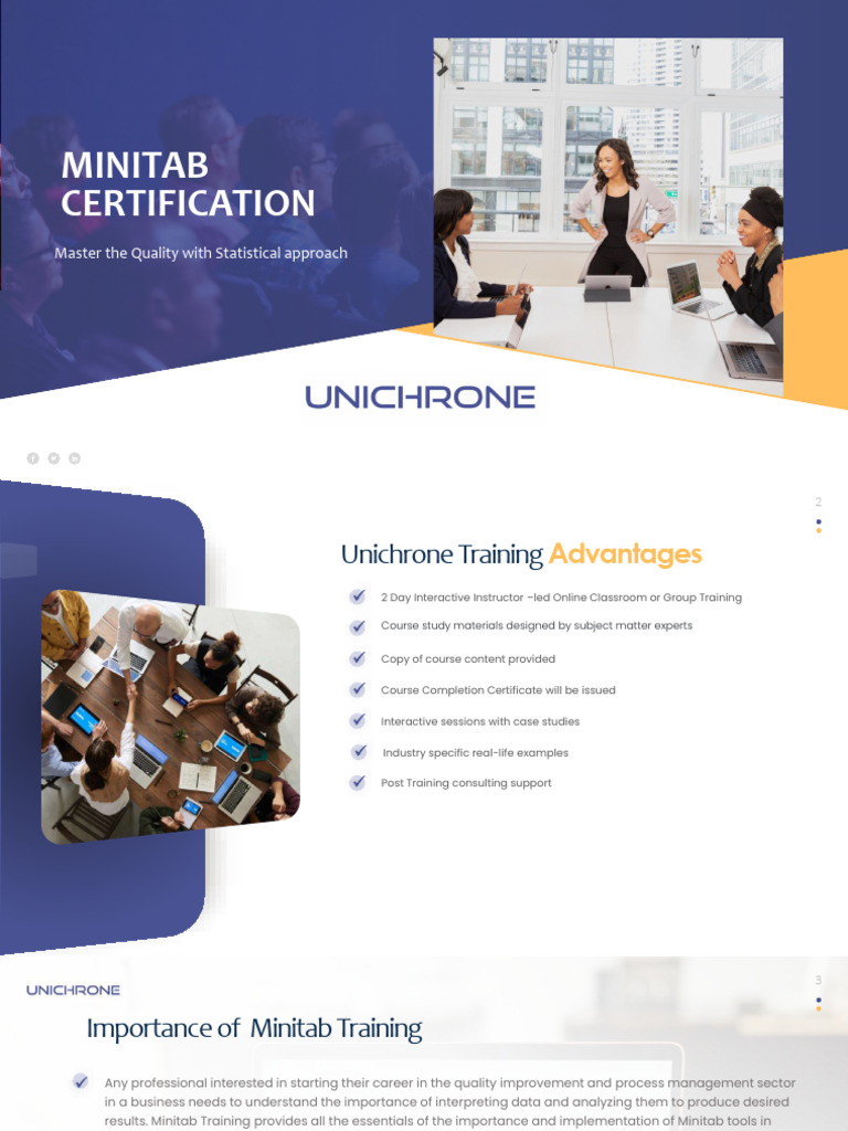 Minitab Training Unichrone | PDF