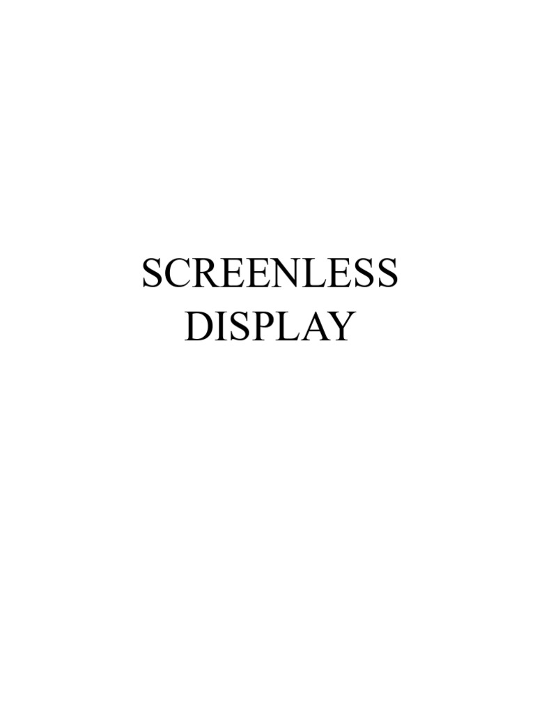 Screenless Display Seminar | PDF