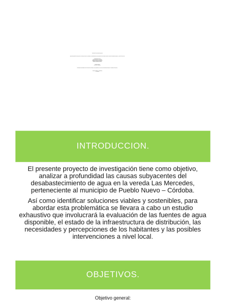 Diapositivas Proyecto de Investigacion | PDF