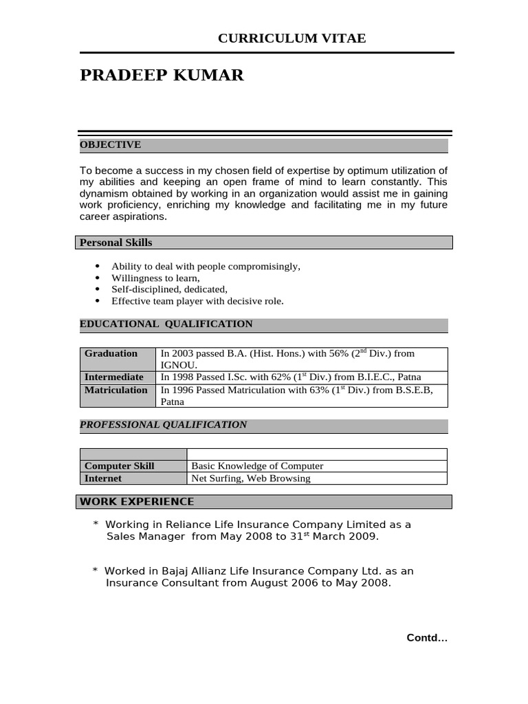 Resume 5 | PDF