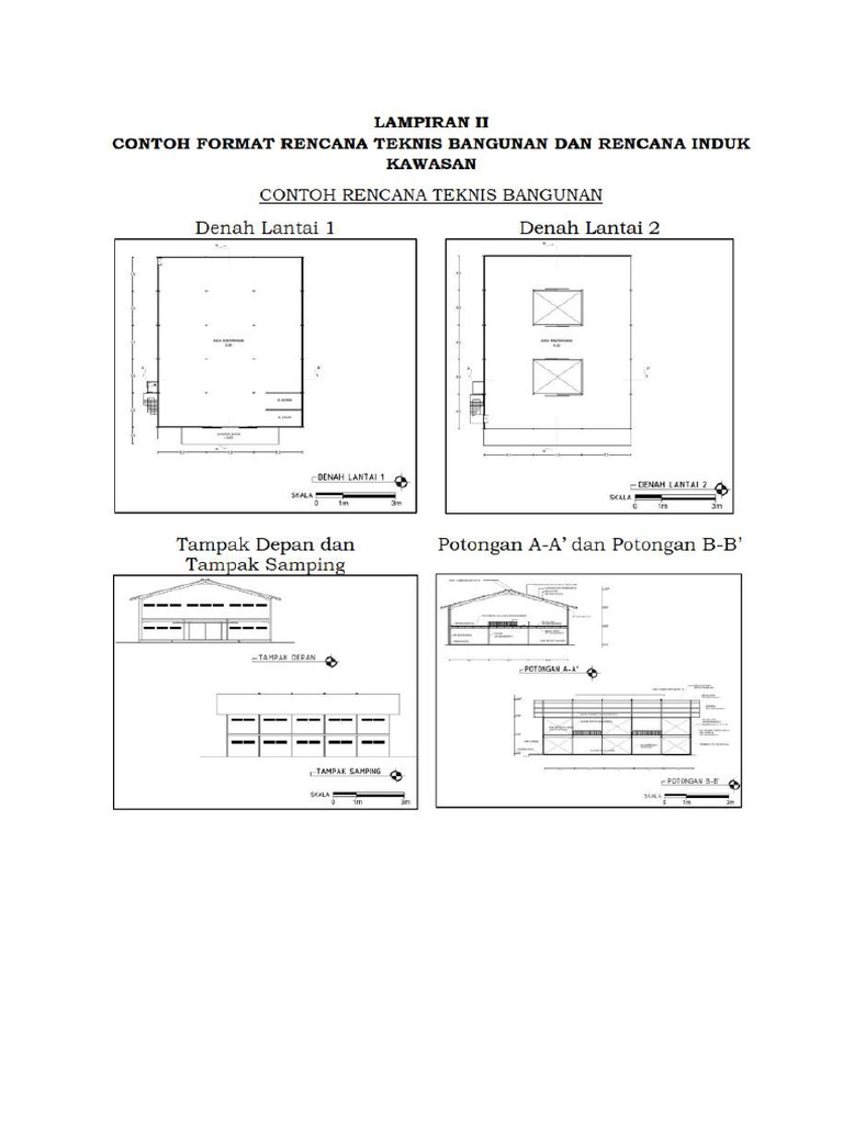 Contoh Rencana Teknis Bangunan | PDF