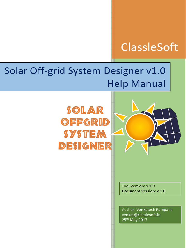 Solar Off-grid System Designer Manual | PDF | Power Inverter | Computers