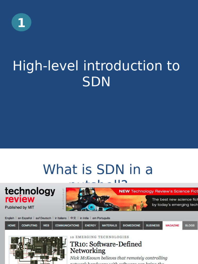 SDN - 1 - Intro To SDN | PDF