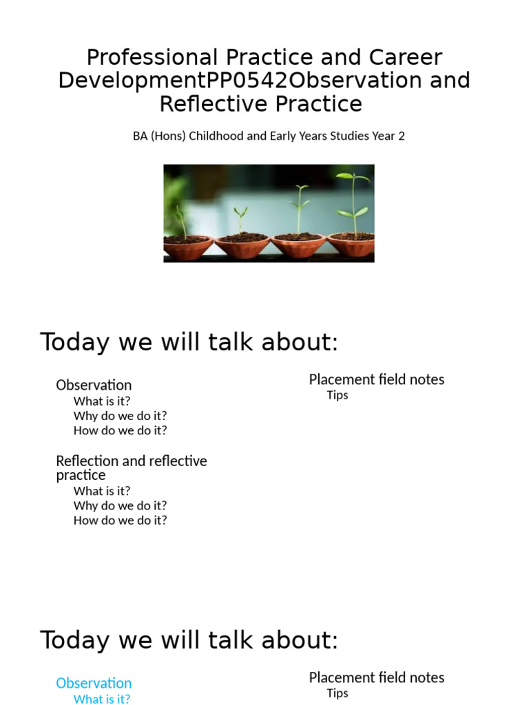 2A - Observation and Models of Reflective Practice 2 2 | PDF