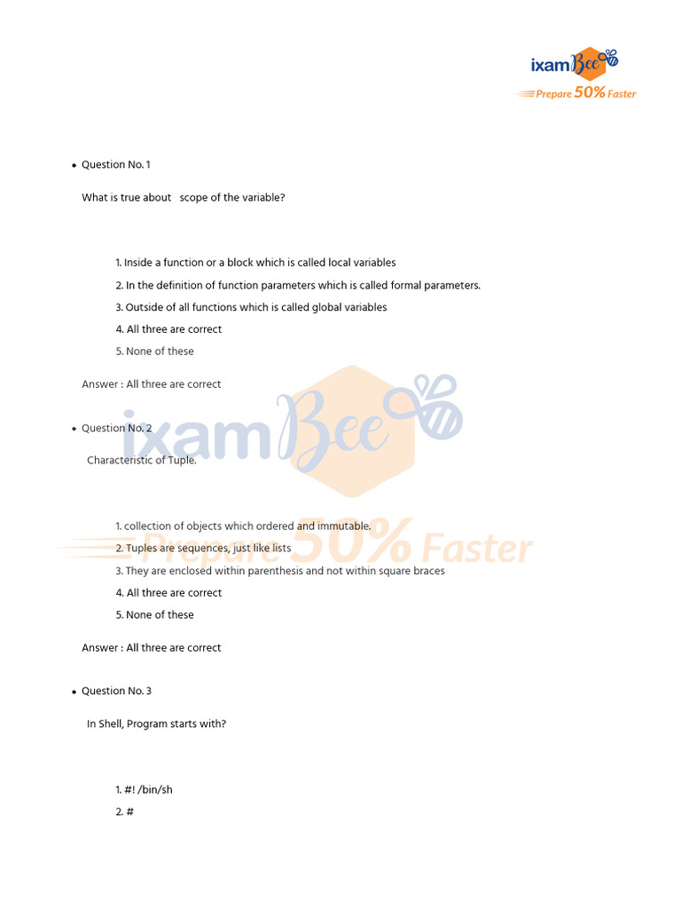 SEBI IT 2020 Phase 1 Paper 2 Previous Year Paper | PDF