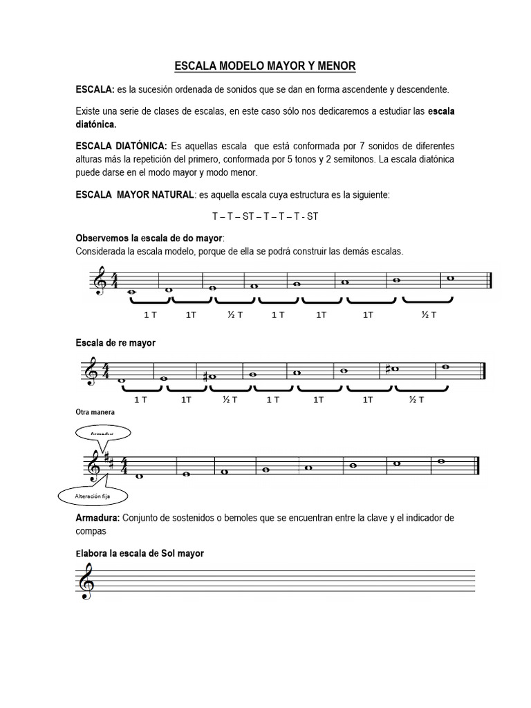 ESCALA MODELO MAYOR Y MENOR | PDF