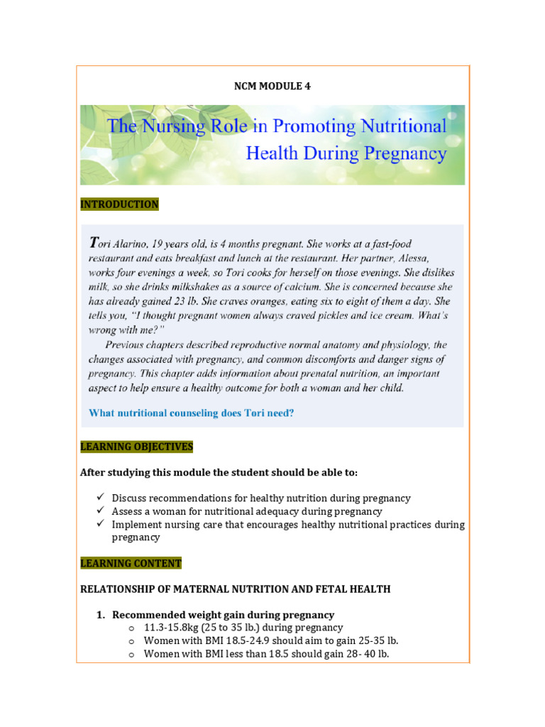 NCM 107 Module 4 | PDF